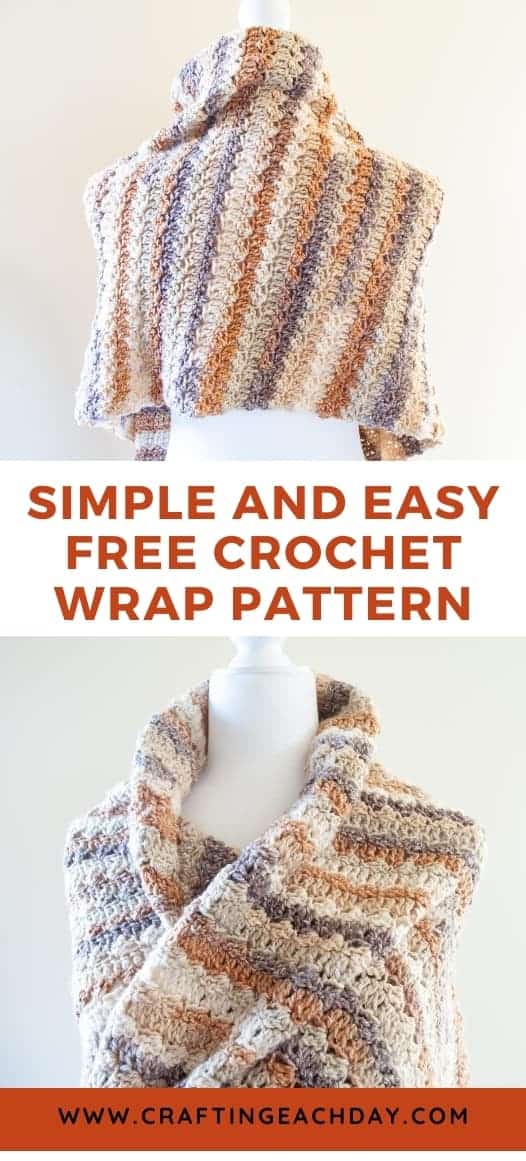 Simple and Easy Crochet Wrap Pattern - Crafting Each Day